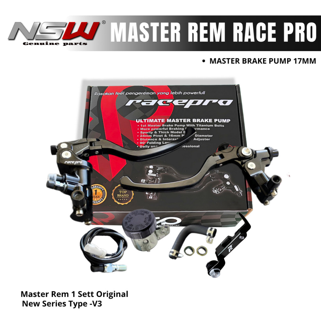 Jual Master Rem Race Pro V3 Radial Tabung Kanan Kiri / Kopling MX KING ...