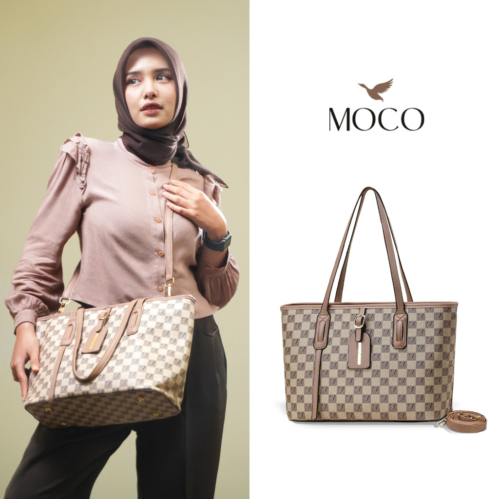 Jual MOCO OFFICIAL - Victoria Bag Fashion Tas Totebag Besar Wanita Kuliah Kantoran Resleting ...