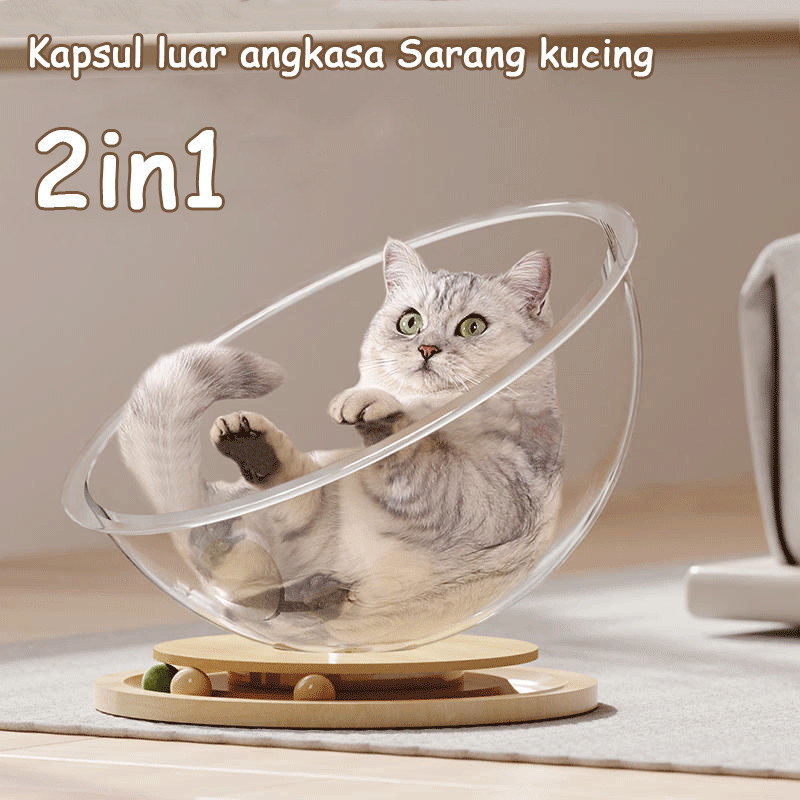 Jual 2in1 Kapsul luar angkasa Sarang kucing / Tempat tidur kucing ...
