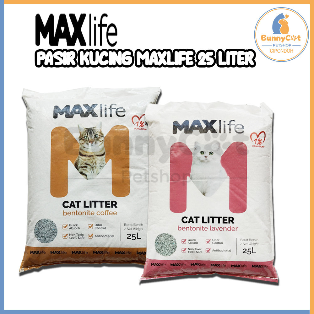Jual MAXLIFE Pasir Kucing Premium Gumpal Wangi MAXlife 25 Liter 25L ...