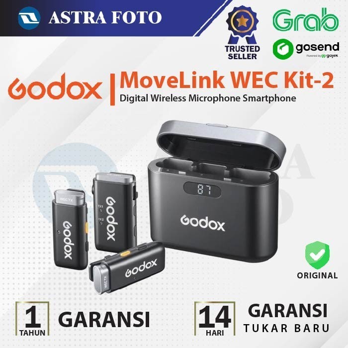Jual Godox WEC Kit-2 Wireless Microphone Godox WEC Kit2 2.4GHz | Shopee ...