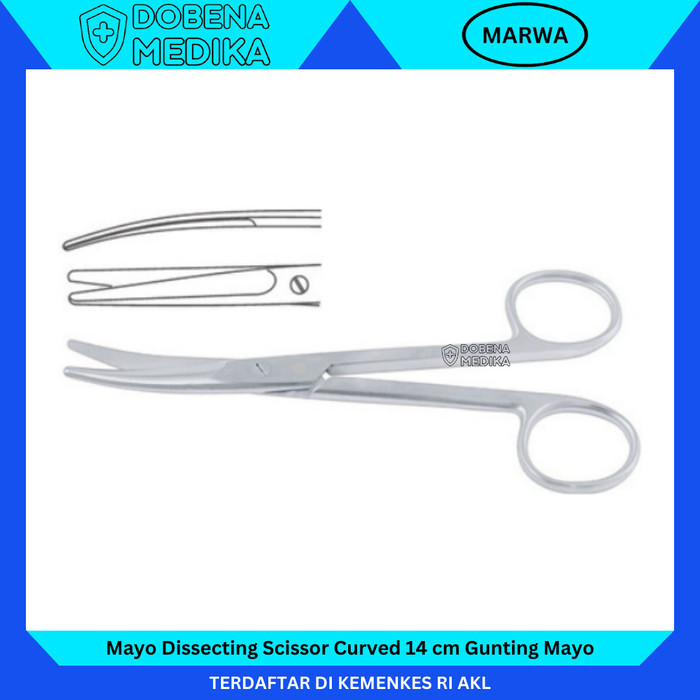 Jual Marwa Gunting Medis Mayo Bengkok 17 cm | Shopee Indonesia