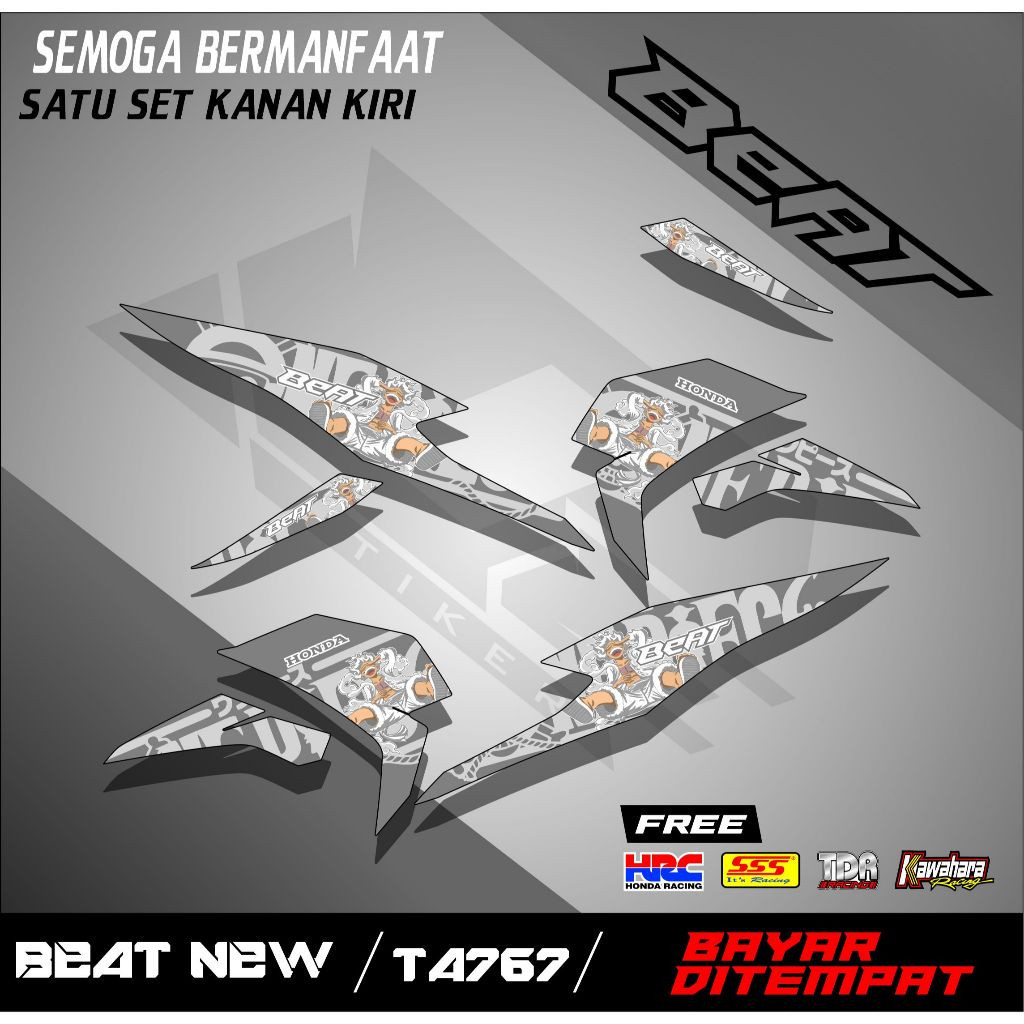 Jual One Piece! Striping stiker Motor Beat Street New 2020-2023 (TA767 ...