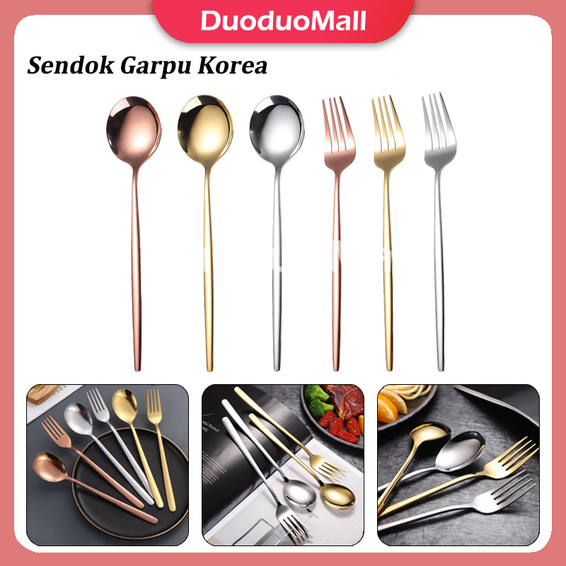 Jual Sendok Garpu Korea/Sendok Garpu Stainless Korean | Shopee Indonesia