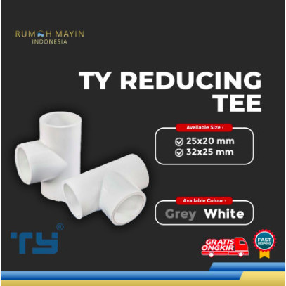 Jual TY Reducing Tee / T Reducer / Vlok Sok Pipa Pipe U – PVC by 3 Pawns | Shopee Indonesia