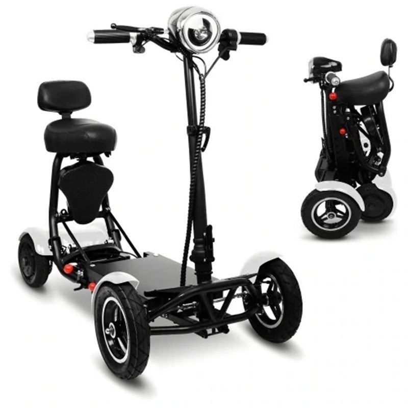 Jual 10 Inch 4 Wheels Electric Scooter Folding Double Drive 36V 250W ...