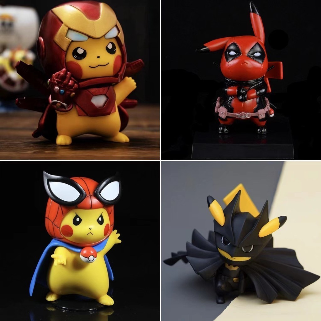 Jual Pokemon Deadpool Pikachu Spider-Man cos Avengers Iron Man Marvel ...