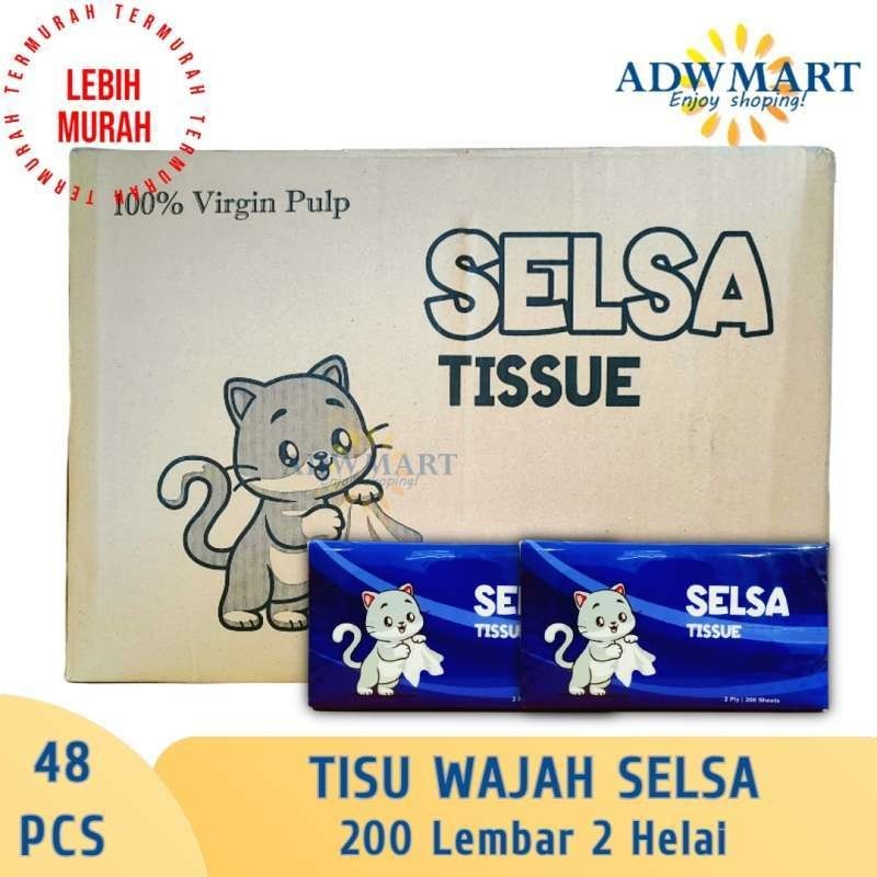 Jual [1Dus] SELSA TISU WAJAH 2 HELAI ISI 200 LEMBAR FACIAL TISSUE ...