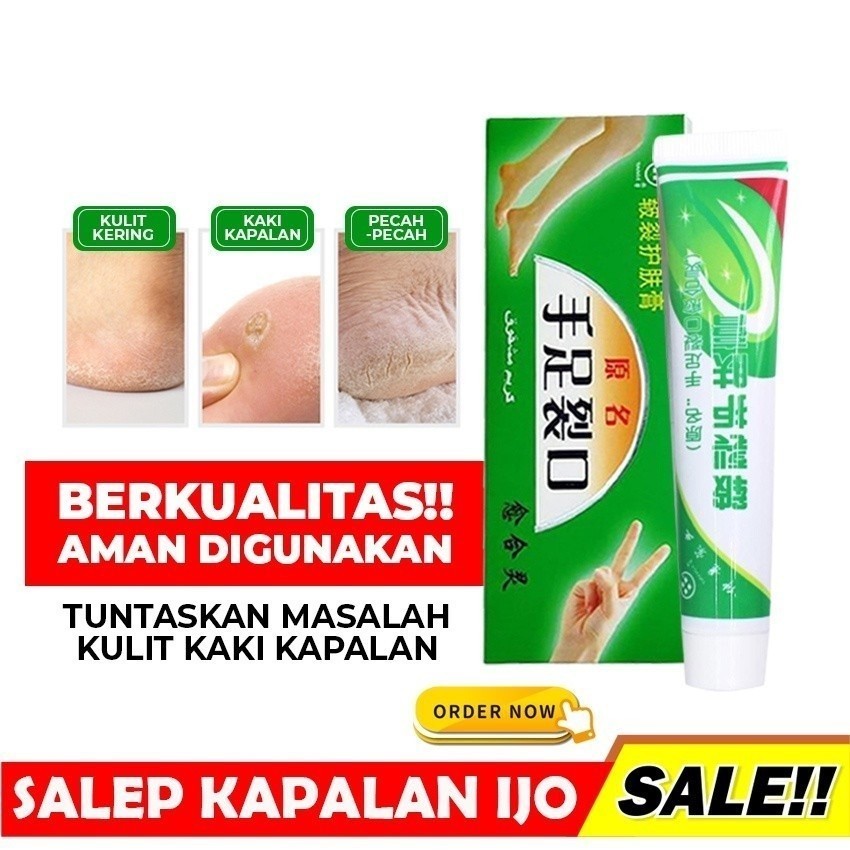 Jual 100%ORIGINAL Salep Krim Ijo Obat Kaki Pecah Pecah Kering Kapalan ...