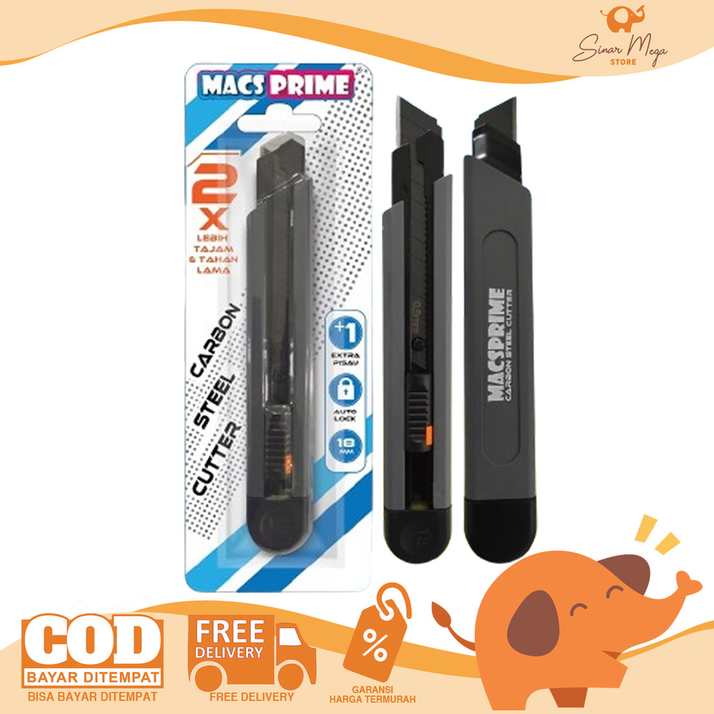 Jual Macs Cutter Prime 18mm Kater Pemotong Carbon Steel Cutter Murah ...