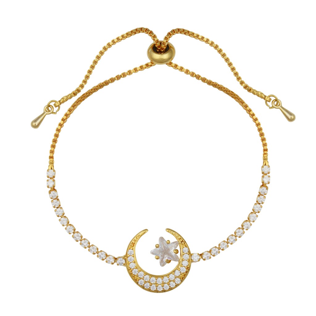 Jual Panlandwoo - Gelang Serut Rhodium Wanita Michelle Adjustable ...
