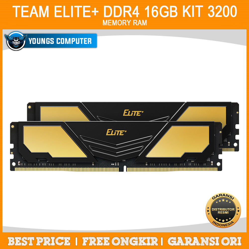 Jual TEAM ELITE+ DDR4 16GB 3200Mhz 2x8GB KIT 3200 Memory Ram PC Longdimm TeamGroup Elite Plus ...