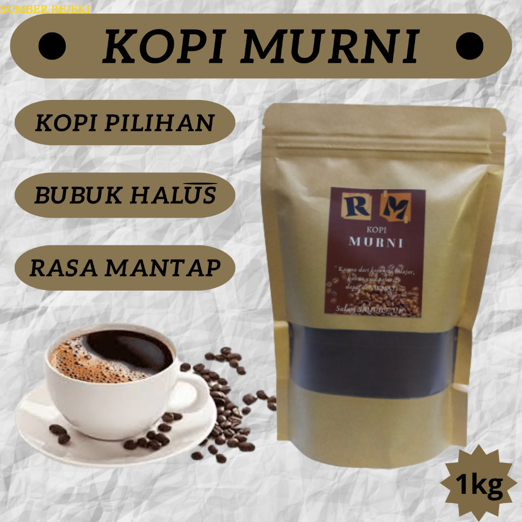 Jual Kopi Bubuk Murni Asli Mantab Isi 1 KG dari Biji Kopi Pilihan | Shopee Indonesia