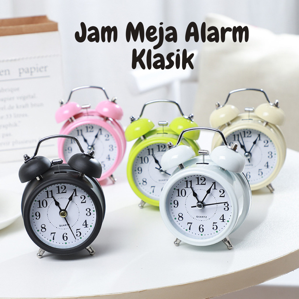 Jual Jam Meja Weker Alarm Klasik/Jam Weker Jam Beker Alaram Murah ...
