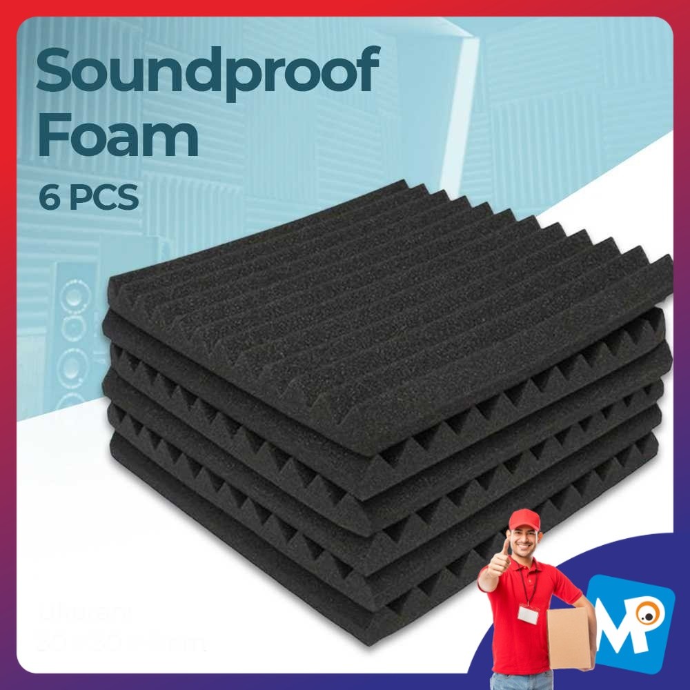 Jual (isi 6) Busa Telur Peredam Suara Studio Soundproof Foam 30x30x2 ...