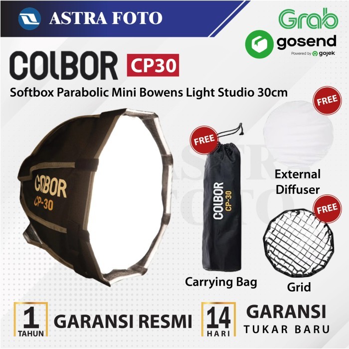 Jual Colbor CP30 Softbox Parabolic Mini Bowens Light Studio 30cm ...