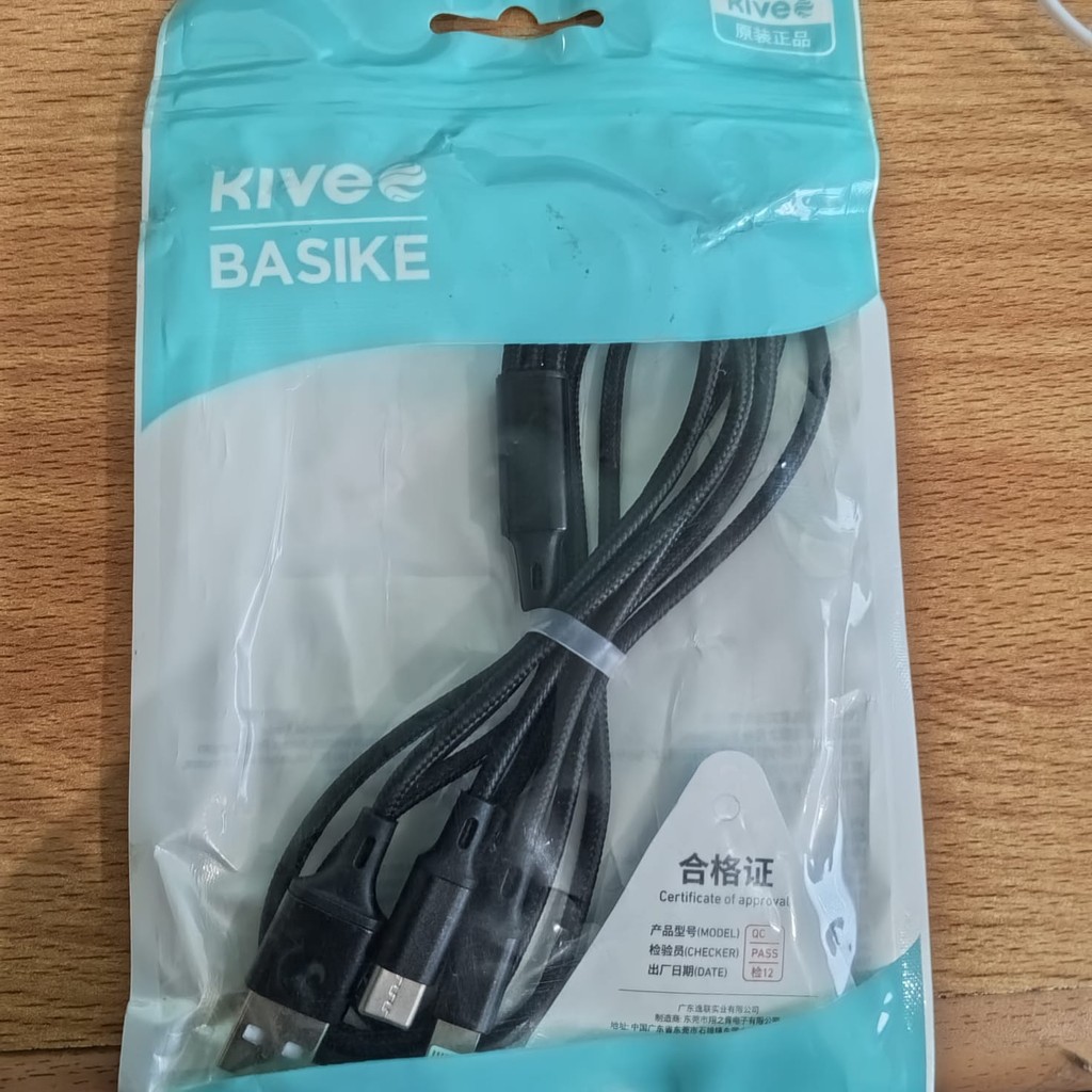Jual Kivee Kabel Data 3 in 1 Fast Charging 100W USB to Lightning Micro ...