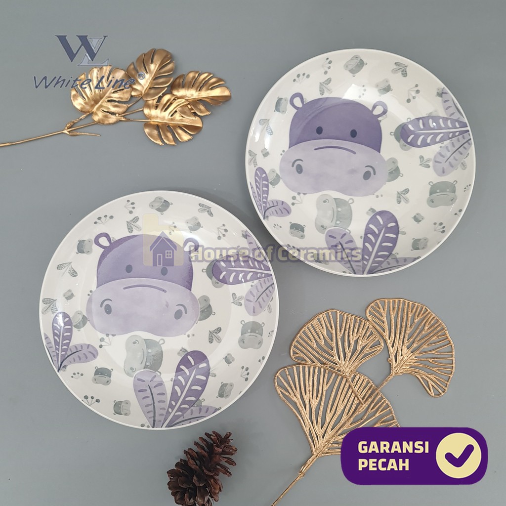 Jual WHITELINE Piring Keramik Fruit Shape HIPPO (1 PCS) 8 Inch 20 Cm ...
