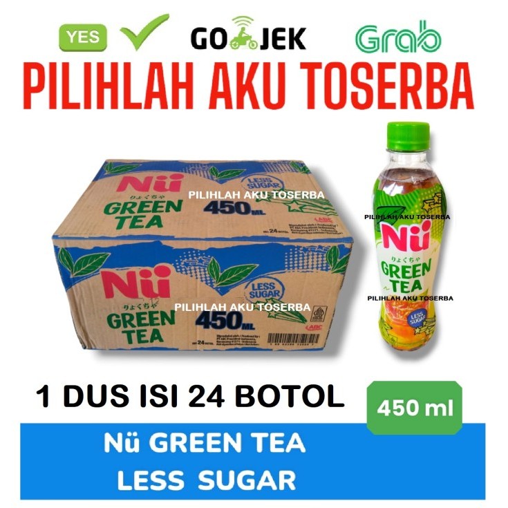 Jual NU Green Tea LESS SUGAR 450 ml - ( HARGA 1 DUS ISI 24 botol ...