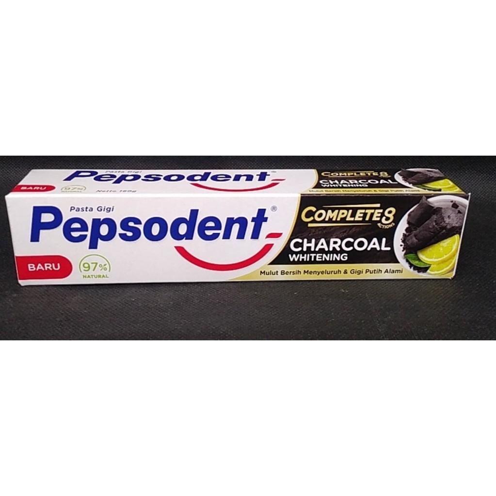 Jual Pasta Gigi Pepsodent Complete 8 action Charcoal Whitening 160 Gram ...