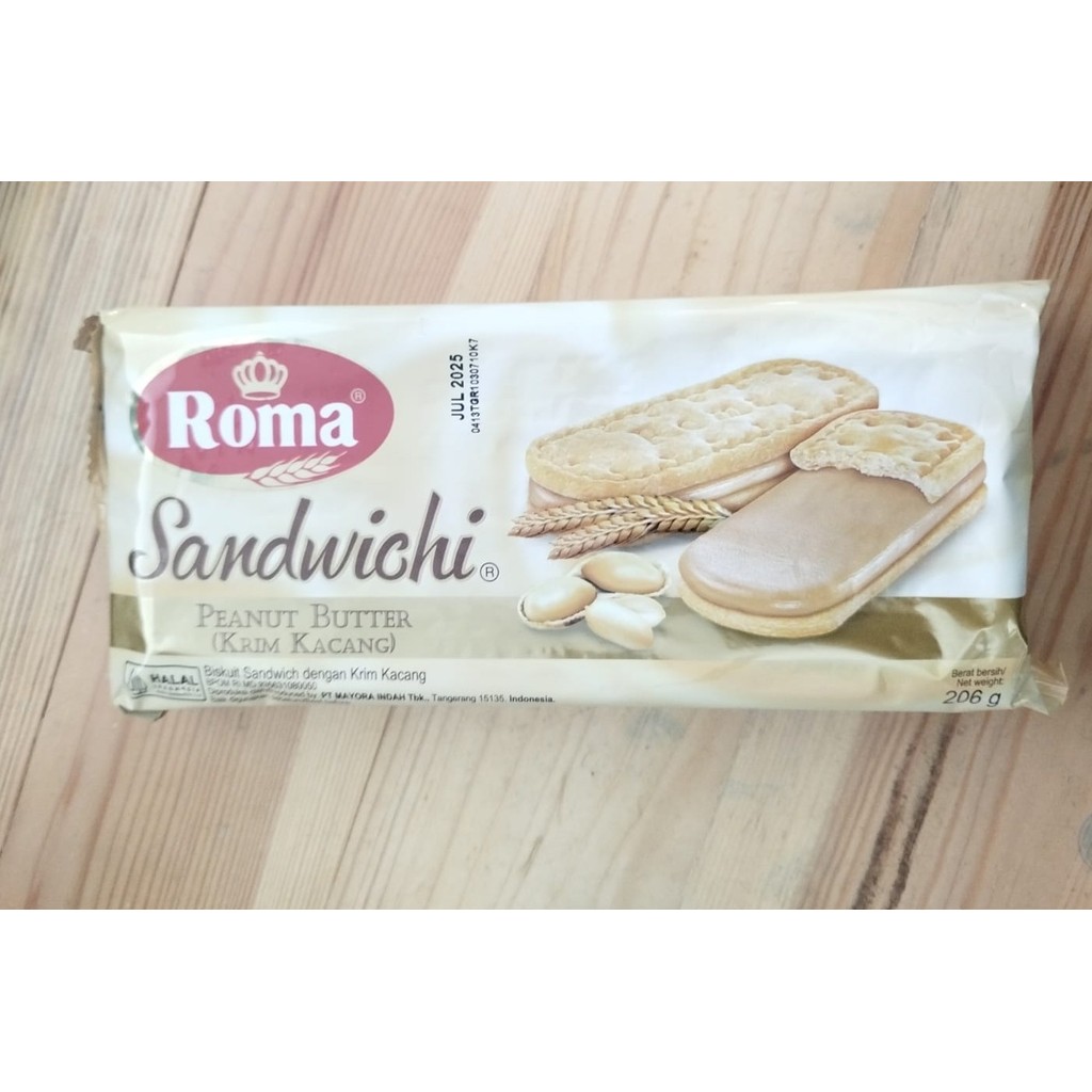Jual Roma Sandwich Kacang 206 gr PCS | Shopee Indonesia