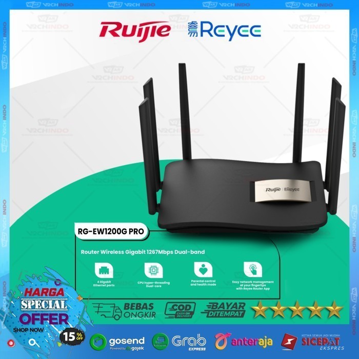 Jual Ruijie REYEE RG-EW1200G PRO Dual-band Gigabit Wireless Router ...