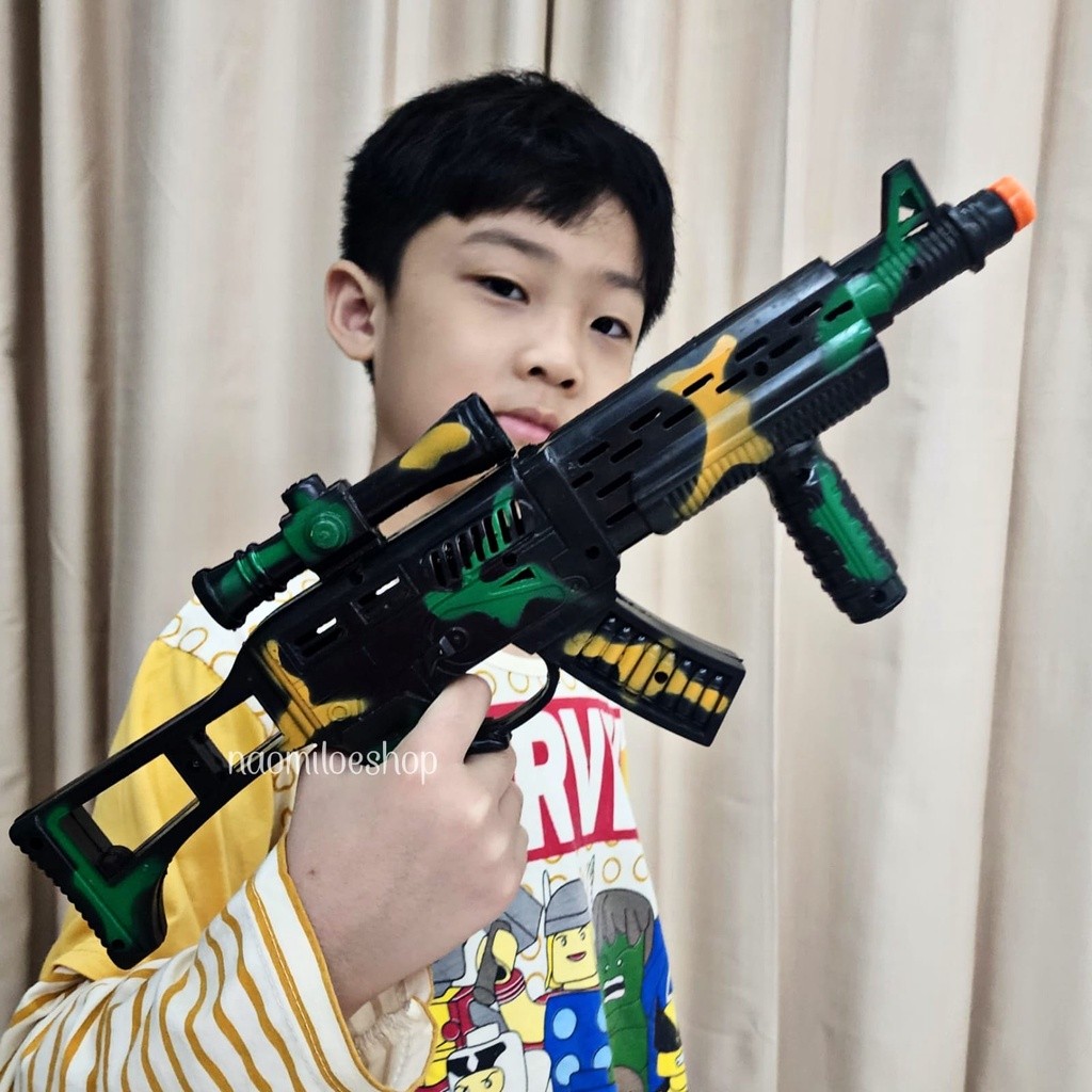 Jual Mainan pistol anak mainan tembakan gunfight besar dan medium WT ...