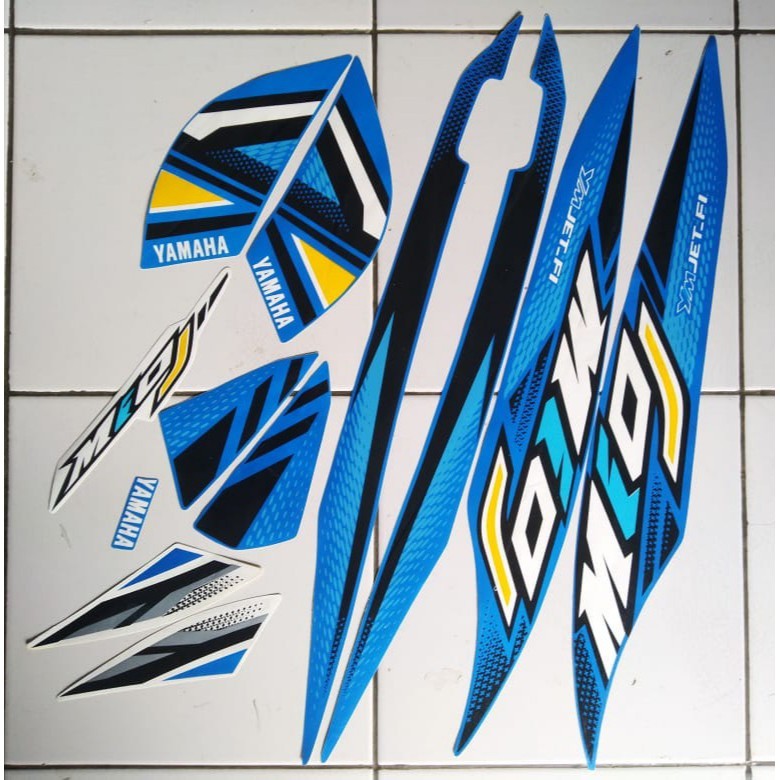 Jual stiker striping motor yamaha mio j 2012 biru | Shopee Indonesia