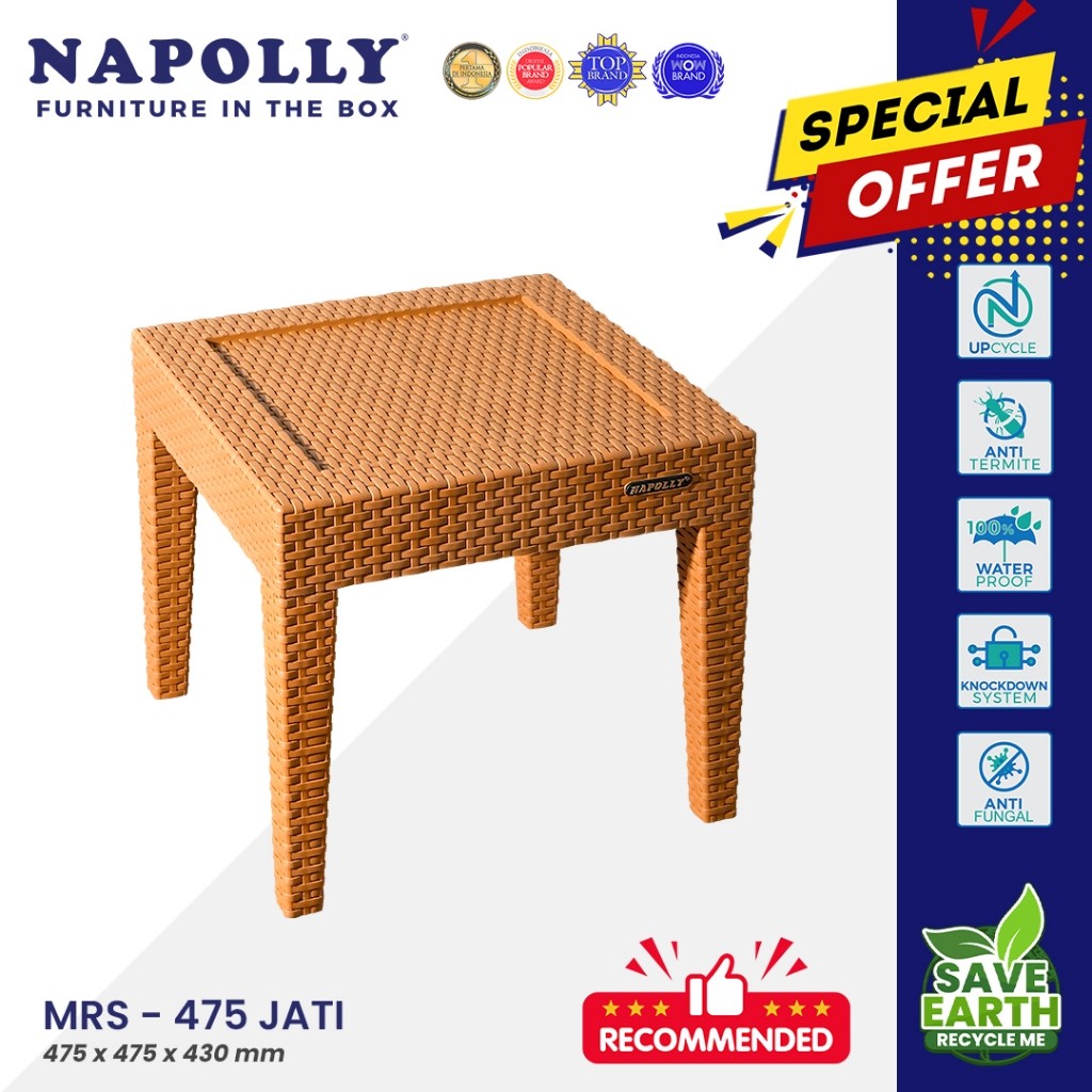 Jual Meja Rotan Sintetis Napolly MRS-475 | Shopee Indonesia
