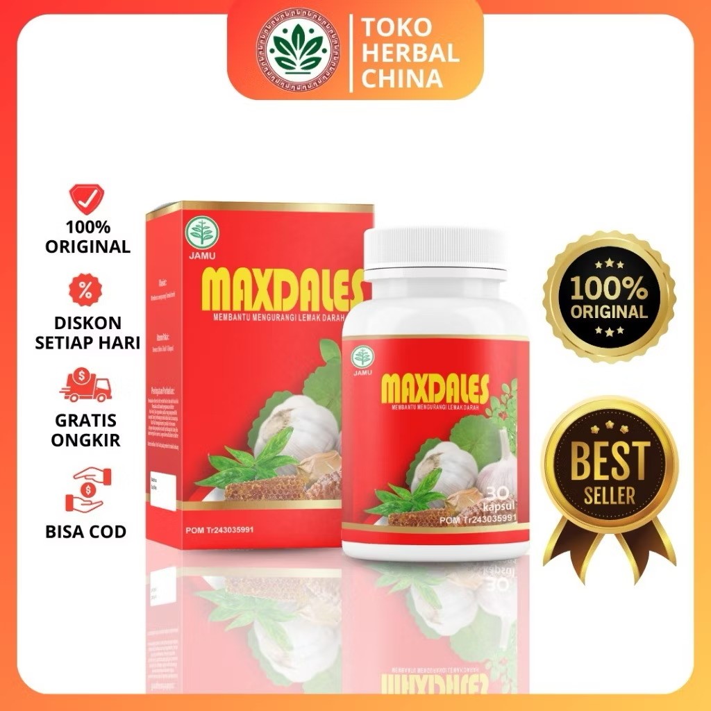 Jual MAXDALES Obat Herbal Stroke Ringan Berat Kolesterol Darah Tinggi ...