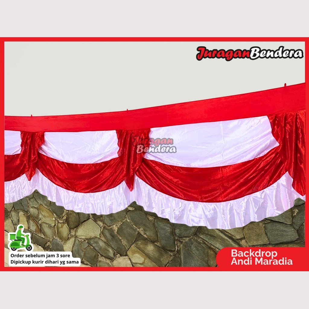 Jual BackDrop Andi Maradia | Background Risplang Merah Putih Panjang ...