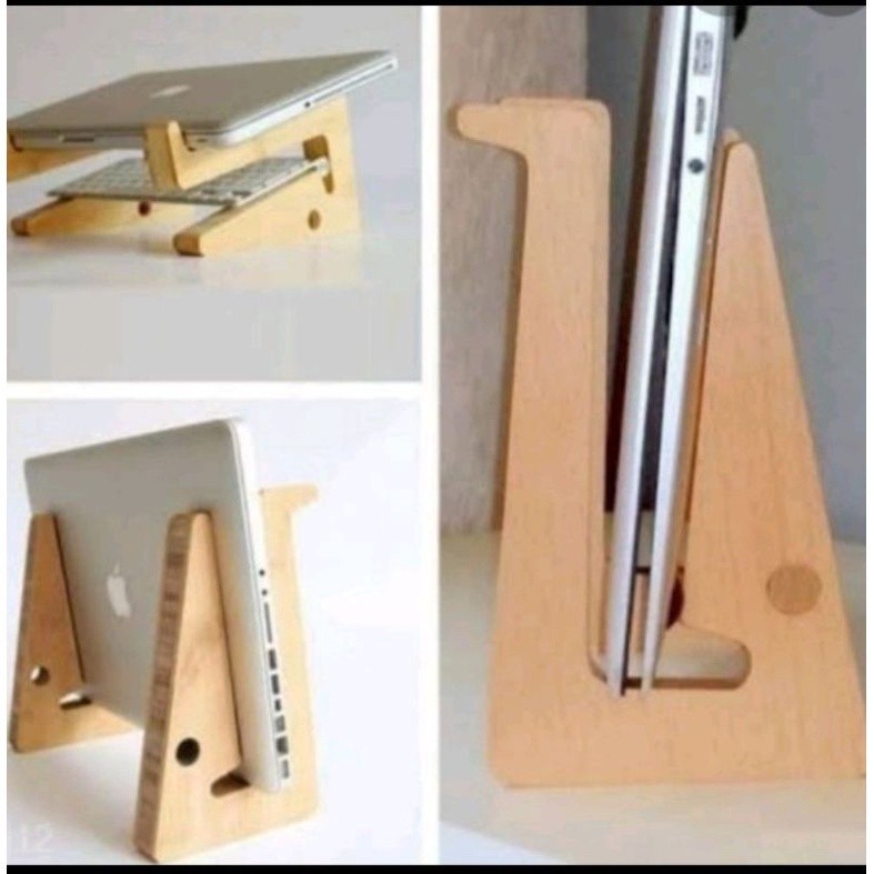 Jual Promo Wood laptop stand note book stand portable unik meja laptop ...
