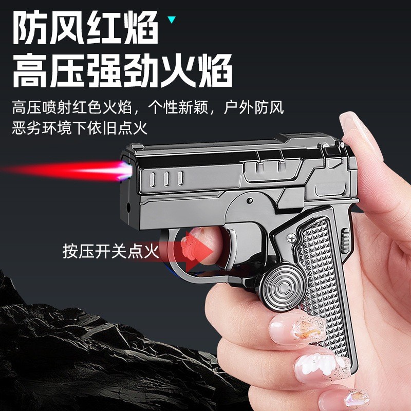 Jual COD korek api bara model pistol mainan korek gas spiner toys ...