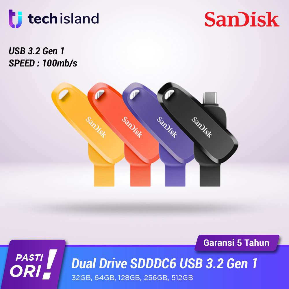 Jual Sandisk SDDDC6 Flashdisk Dual Drive SDDDC6 USB 3.2 Gen 1 Flashdisk ...