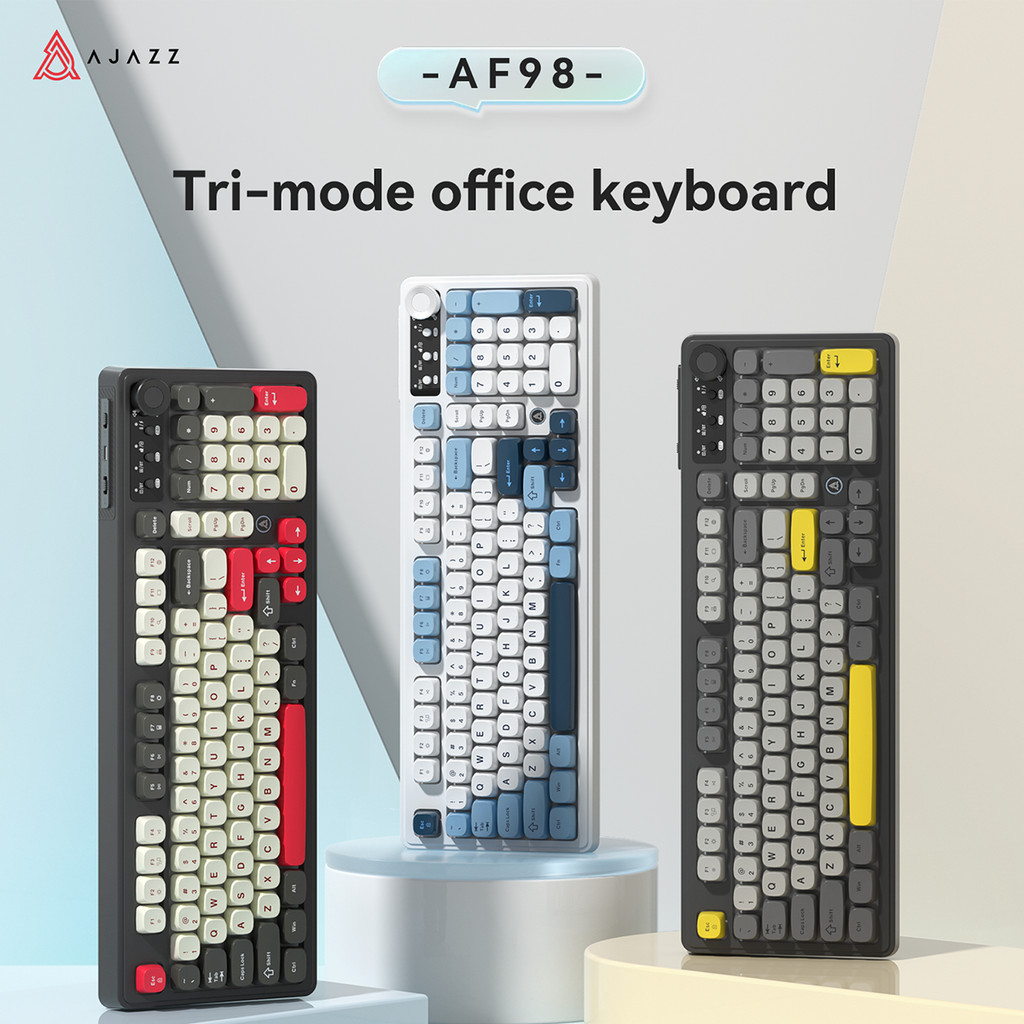 Jual Ajazz AF98 Wired / Wireless Mechanical Feel Membrane Keyboard ...