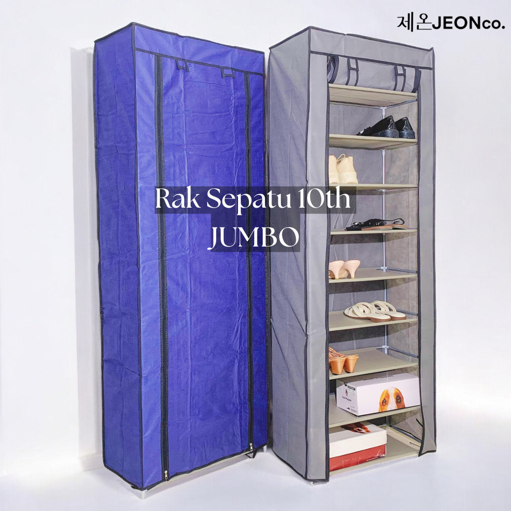 Jual RAK SEPATU JUMBO 10TH RISLETING Lemari tingkat 9 susun rakitan ...