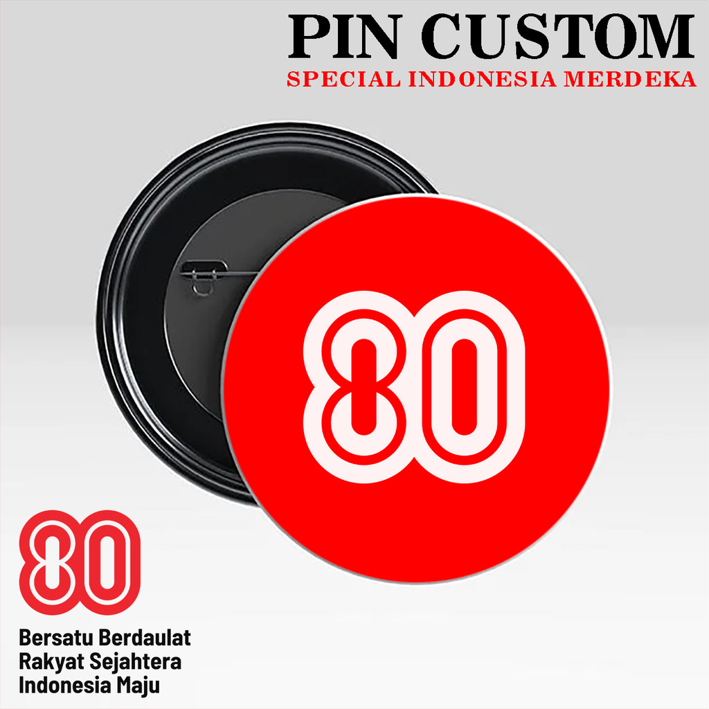 Jual EXD PIN / BROS PANITIA ACARA AGUSTUSAN / HUT RI 80 UKURAN 5,8 CM ...