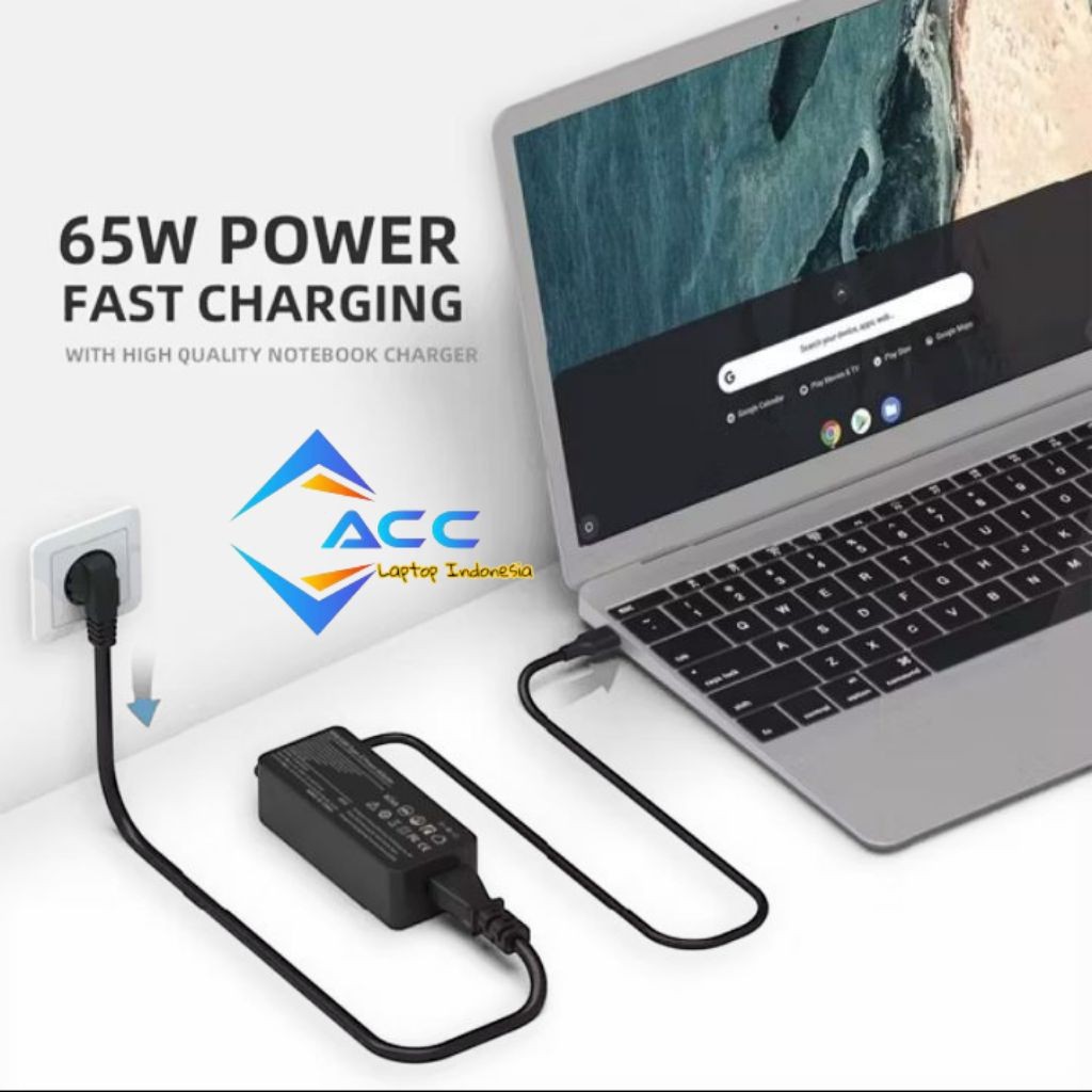 Jual Charger Laptop Thinkpad lenovo type-C T470 T460 T450 T440 Z410 ...