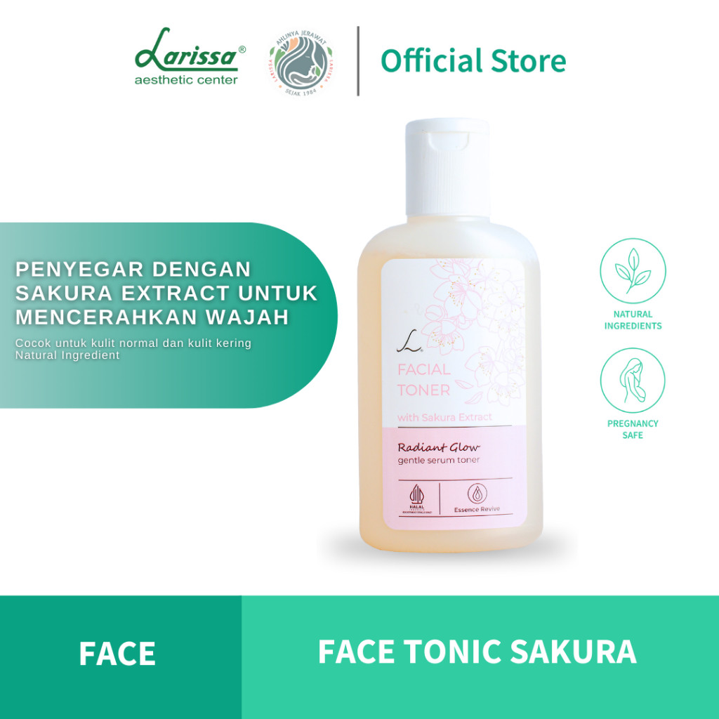 Jual Larissa Facial Toner Sakura Brightening Series | Menjaga pH Kulit ...