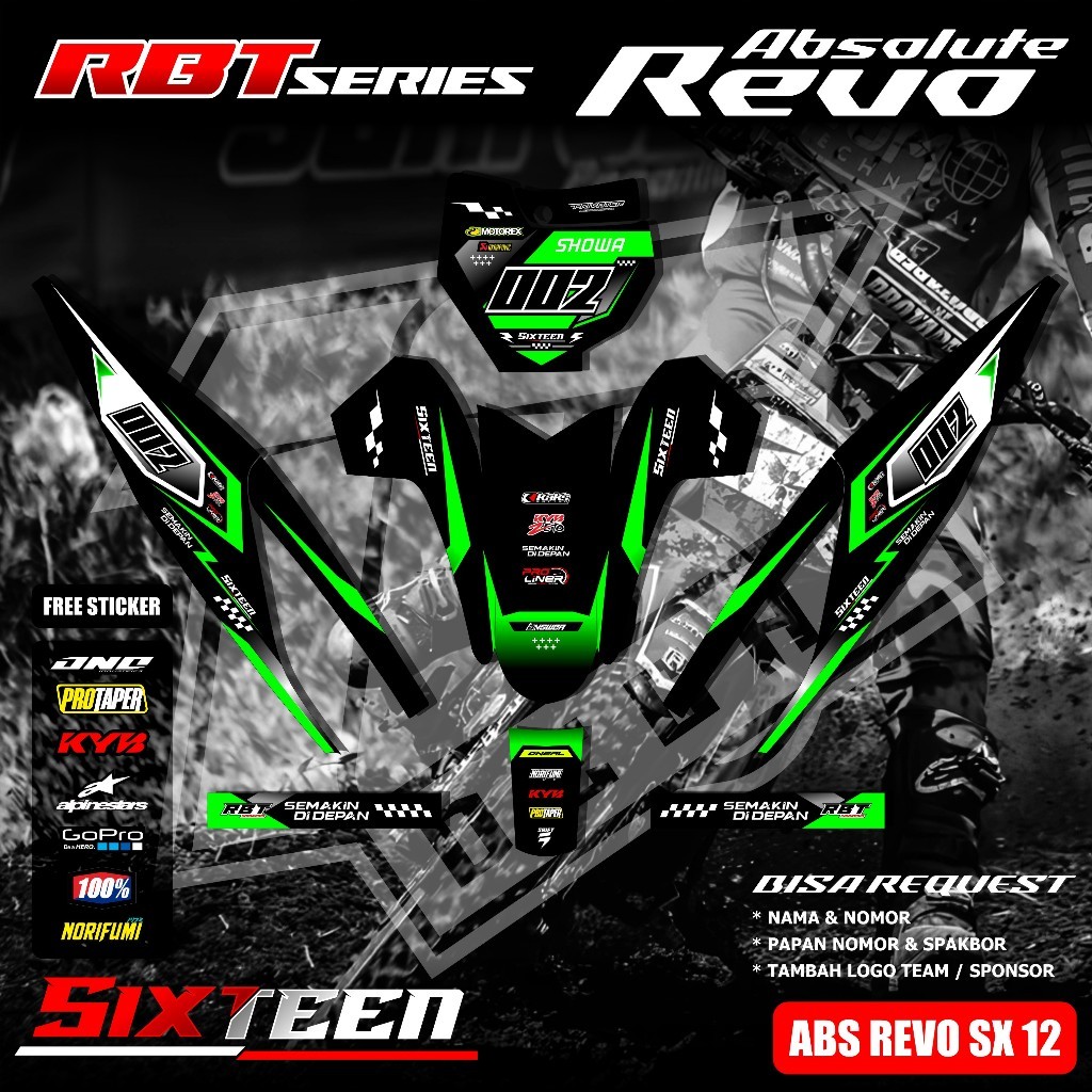 Jual Sticker RBT/GTX REVO ABSOLUTE Stiker Striping Motor RBT Bebek ...