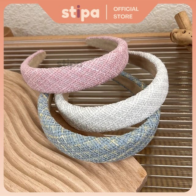 Jual STIPA Bando Busa Kain Motif Lebar Head Band Aksesoris Kepala Pesta ...