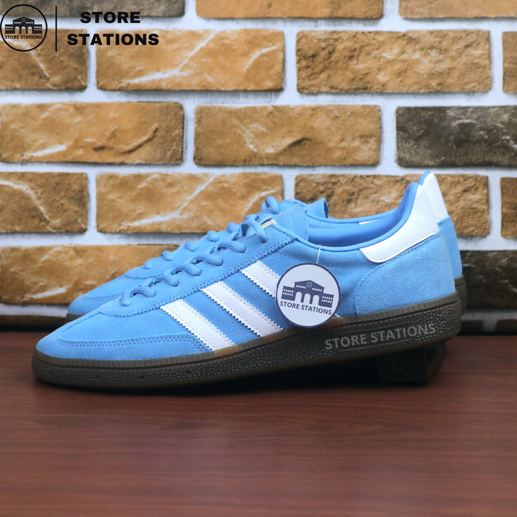 Jual Sepatu Sneakers Spezial Ice Blue Biru Free Sticker | Shopee Indonesia