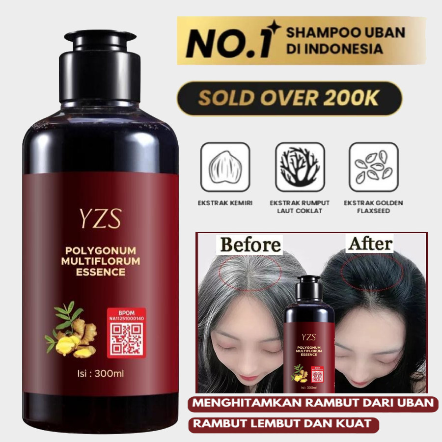 Jual Shampoo Uban – Menghitamkan Rambut & Menguatkan Akar, YZS BPOM ...