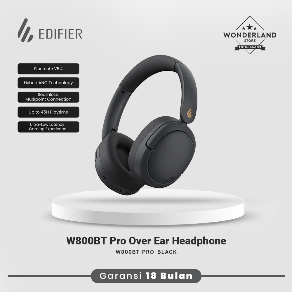 Jual Edifier W800BT Pro Headphone Over Ear Wireless with ANC Ultra-Low ...