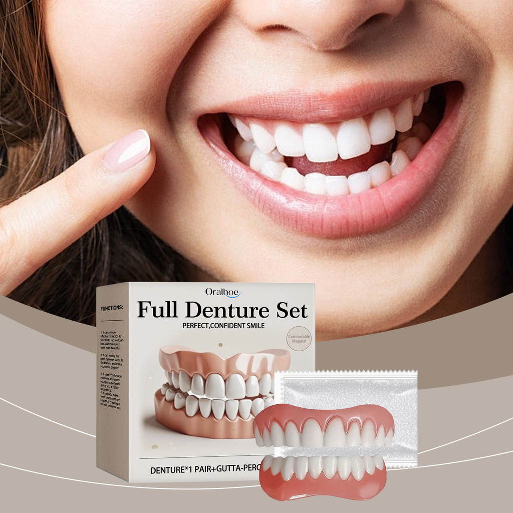 Jual Ready Oralhoe Gigi Palsu Lepas Pasang 1set Gigi Palsu Senyum ...