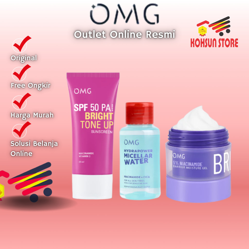 Jual Kohsun 2 l OMG Paket 3in1 (Micellar Water 65 ml, Moisturizer Gel ...