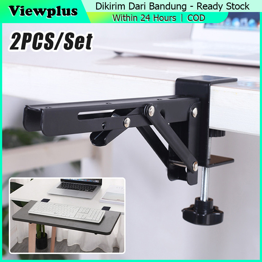 Jual 2Pcs/Set Bracket Jepit Desk Extension Board Ekstension Meja Bisa ...