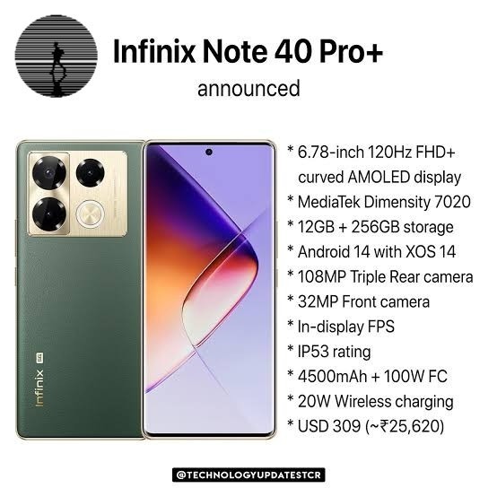 Jual promo spesial garansi resmi Infinix Note 40 Pro Plus + 5G 12/256 ...