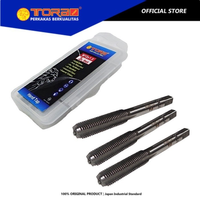 Jual TORA Mata Tap Ulir Baut Set 3 Pcs M12 x 1,5 - Hand Tap Drat Baut ...