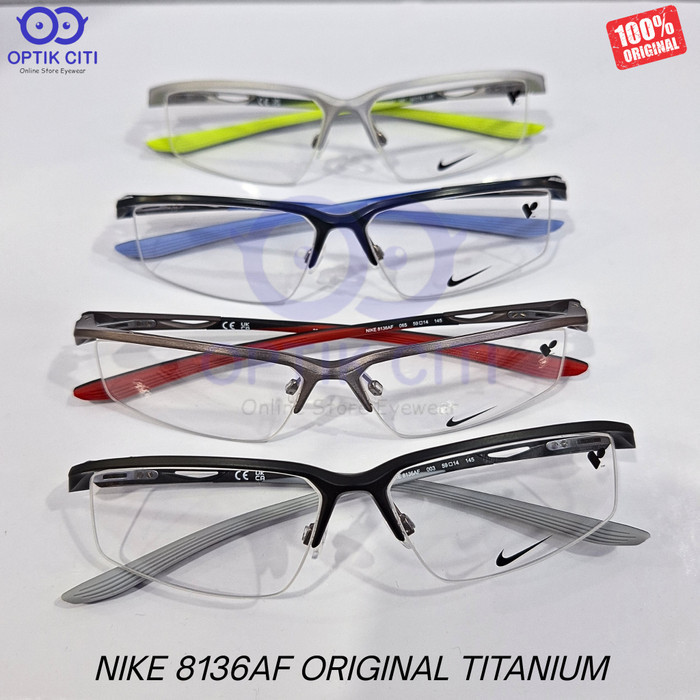 Jual frame kacamata pria nike sporty titanium 8136 AF Original | Shopee ...